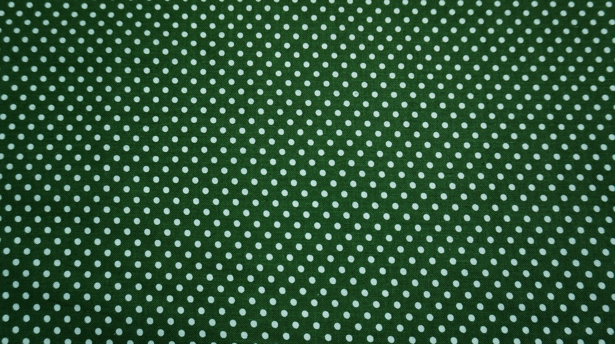 100% Cotton - Green/White Polka Dots – Hab & Fab