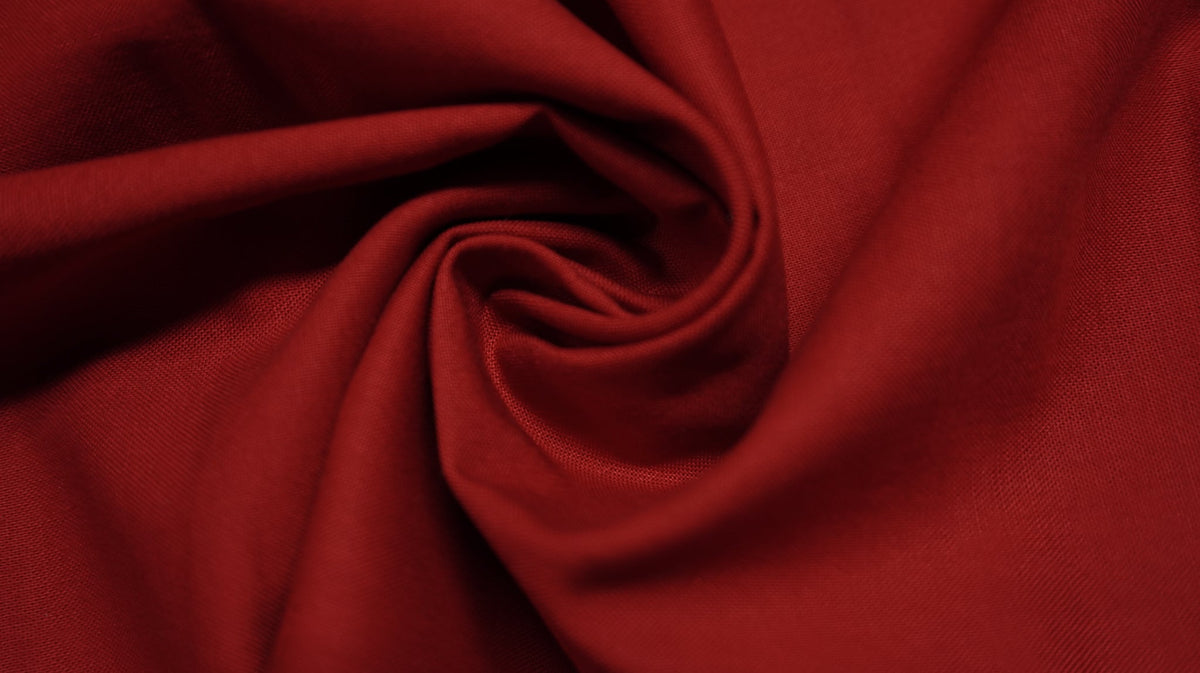 Premium Homespun Fabric - Savvy Red | Sold By The Metre | Hab & Fab