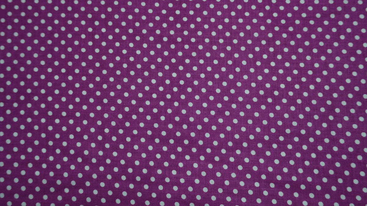 100 Cotton Purple White Polka Dots Hab And Fab