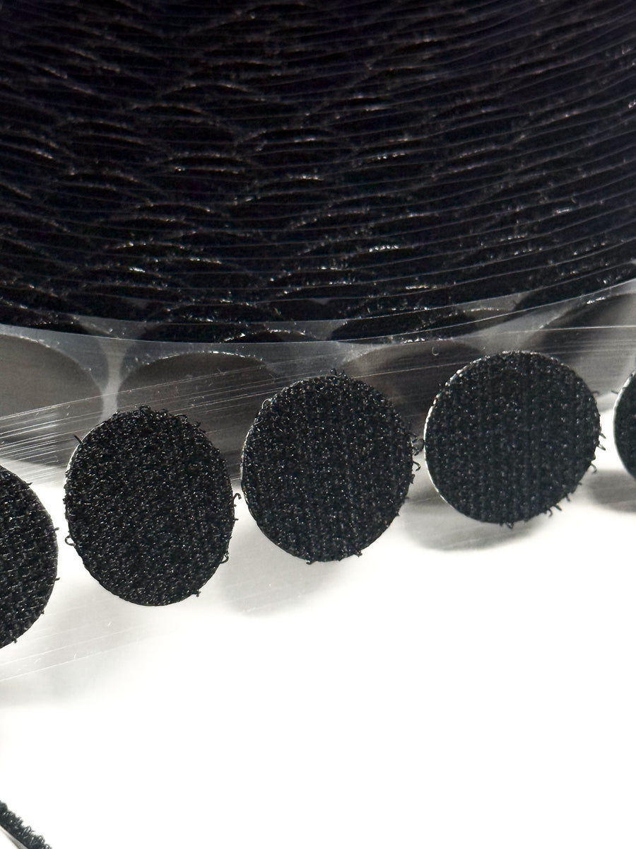 Adhesive Hook and Loop dots - 20mm - 25 metre roll – Hab & Fab