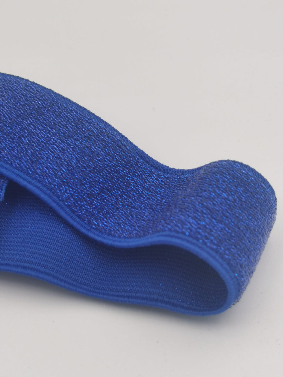 Glitter Elastic - 38mm Wide - Royal Blue – Hab & Fab